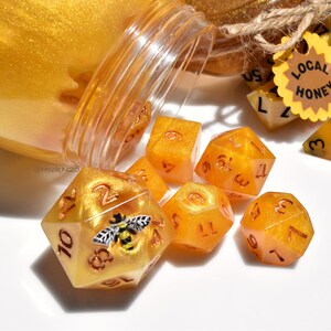 Bee Dice Collection Options Jumbo D20 Dice Set Honey - Etsy
