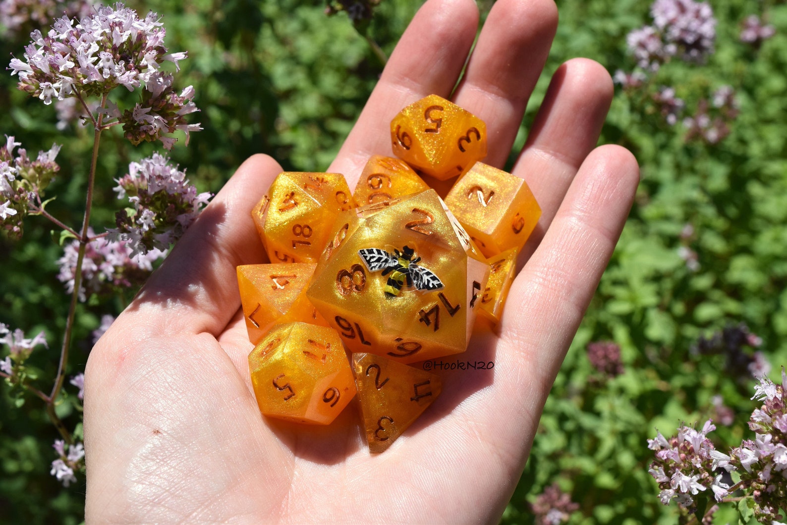Bee Dice Collection Options Jumbo D20 Dice Set Honey - Etsy