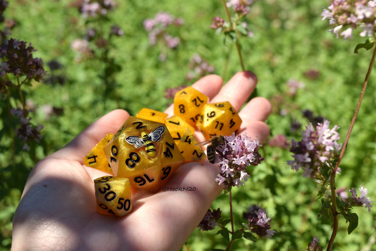 Bee Dice Collection Options Jumbo D20 Dice Set Honey - Etsy