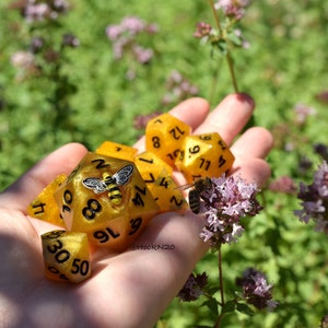 Bee Dice Collection Options Jumbo D20 Dice Set Honey - Etsy