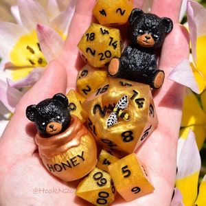 Bee Dice Collection - Options - Jumbo D20 - Dice Set - Honey Jar - Etsy