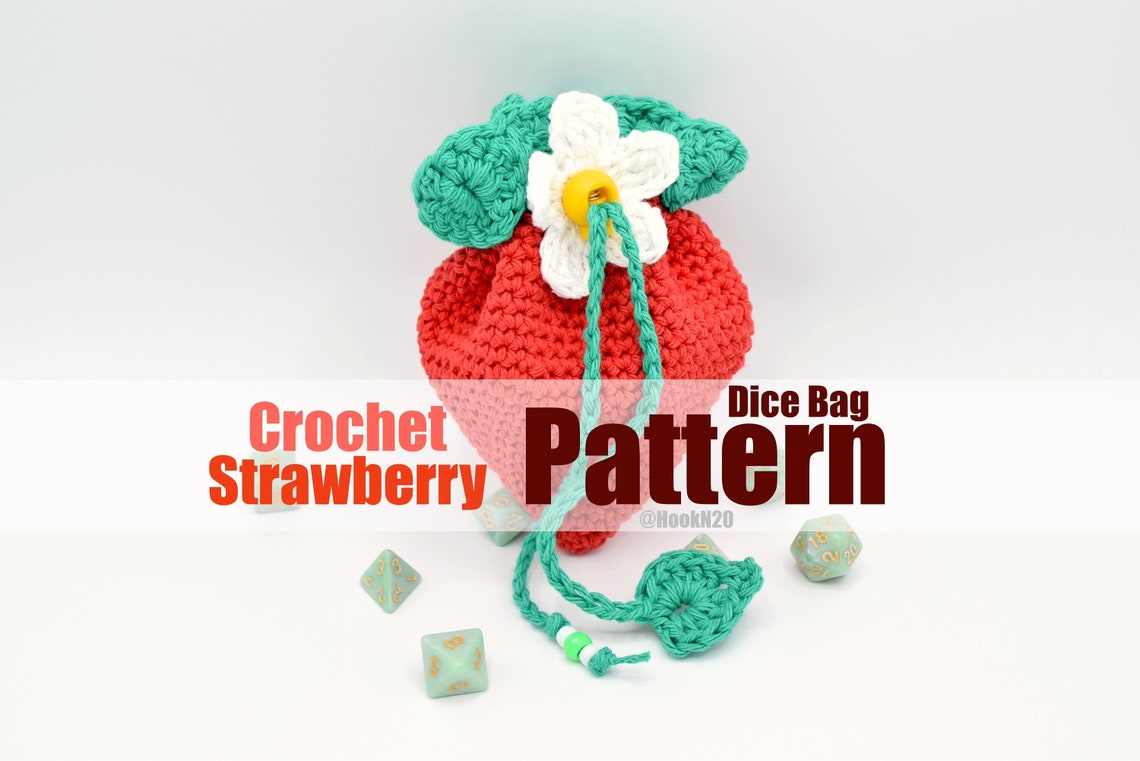 Strawberry Dice Bag Crochet Pattern - Beginner to Intermediate - Etsy