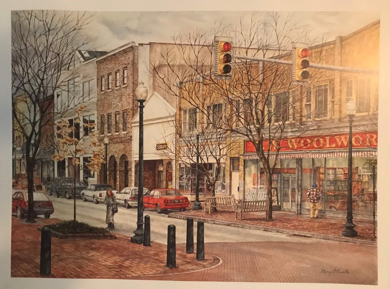 A Small Town Street Art Poster - Etsy