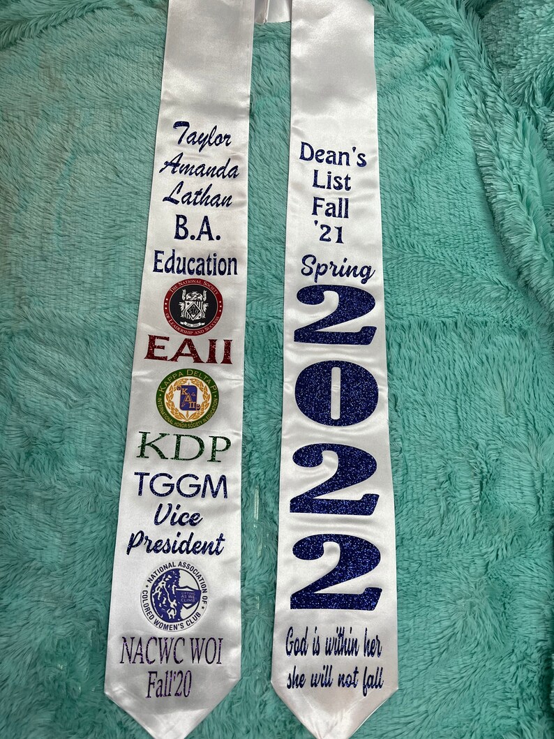 Graduation Stole 72” - Etsy