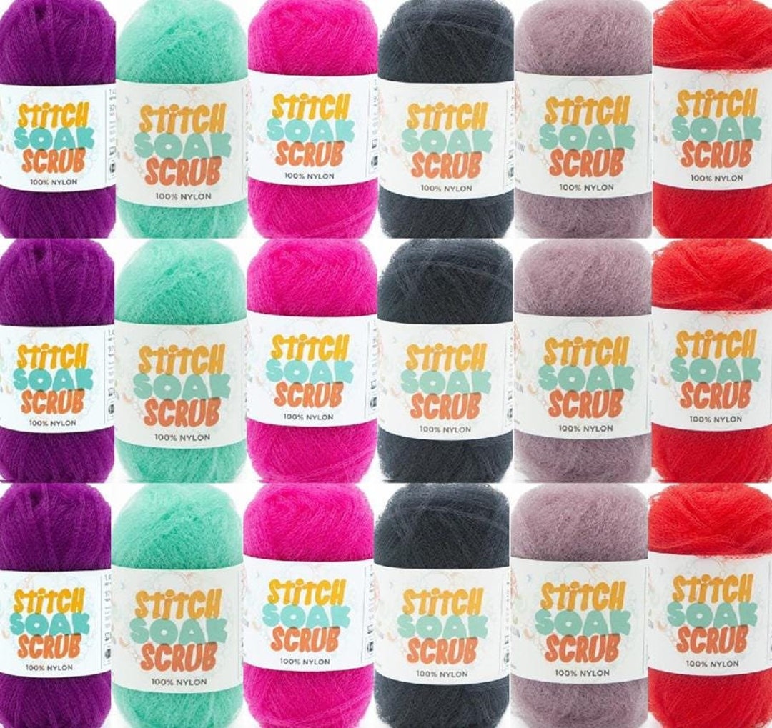 Lion Brand STITCH SOAK SCRUB Yarn 100% Nylon for Crocheting Scrubbies ...