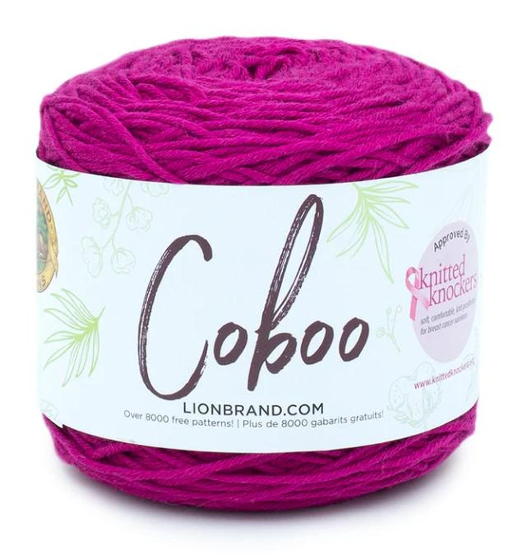 Lion Brand Coboo Cotton Bamboo Blend Yarn Magenta #144 - Etsy