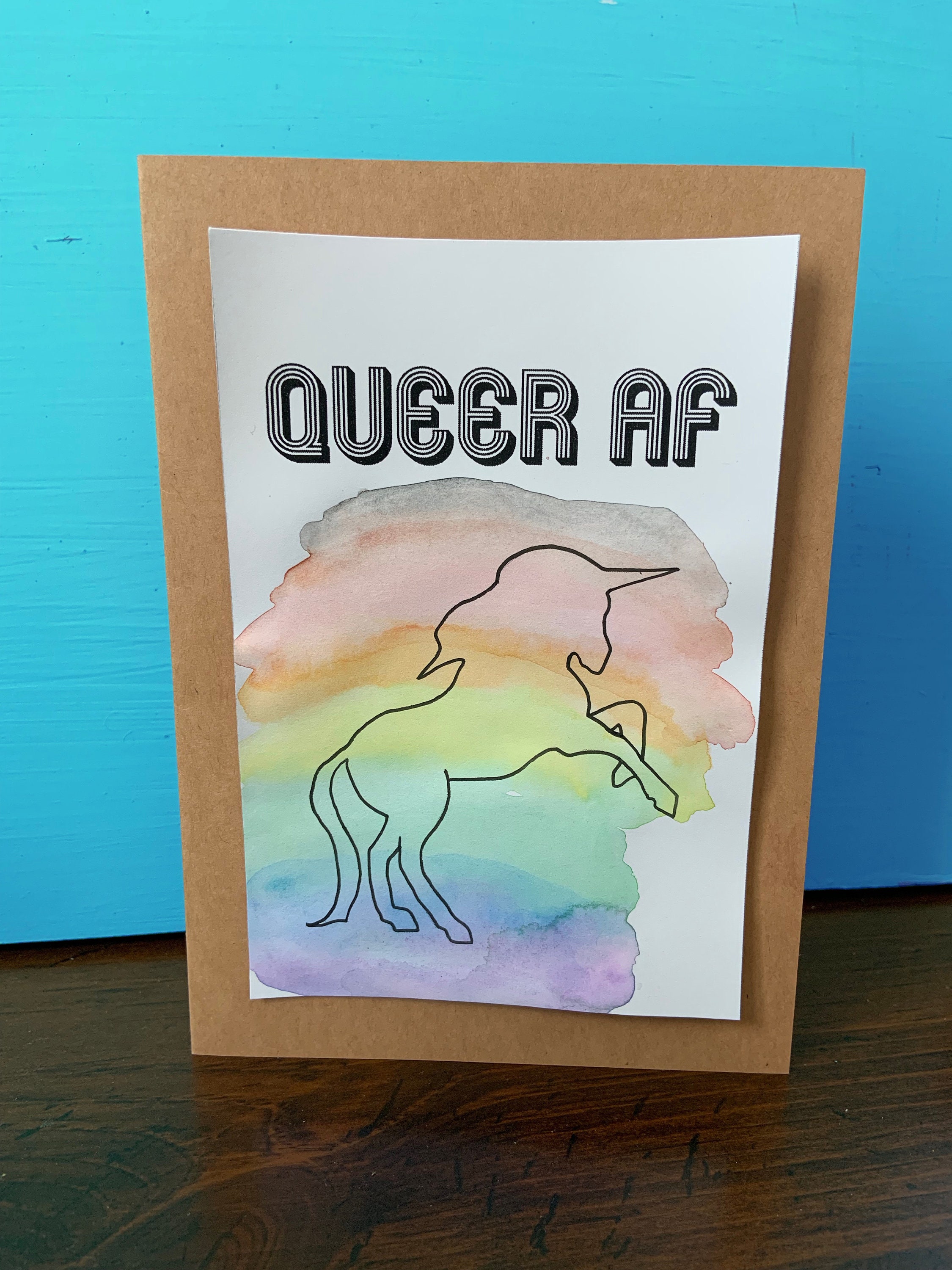LGBTQ Greeting Cards: Queer AF | Etsy
