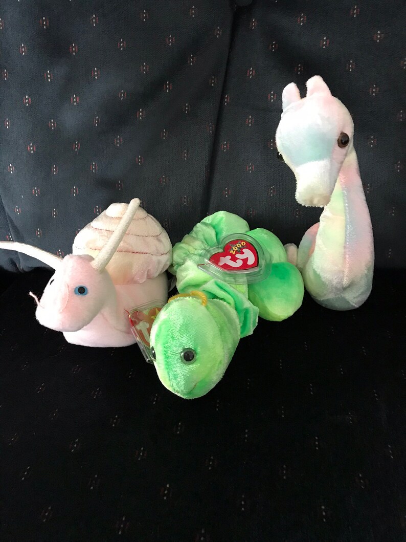 Ty Beanie Babies Neon, Swirly and Squirmy. - Etsy