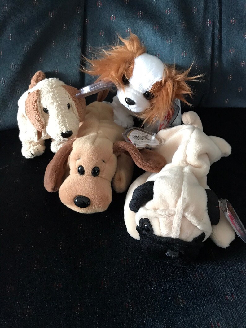 Ty Beanie Babies Bones, Regal, Rufus and Pugsly. - Etsy