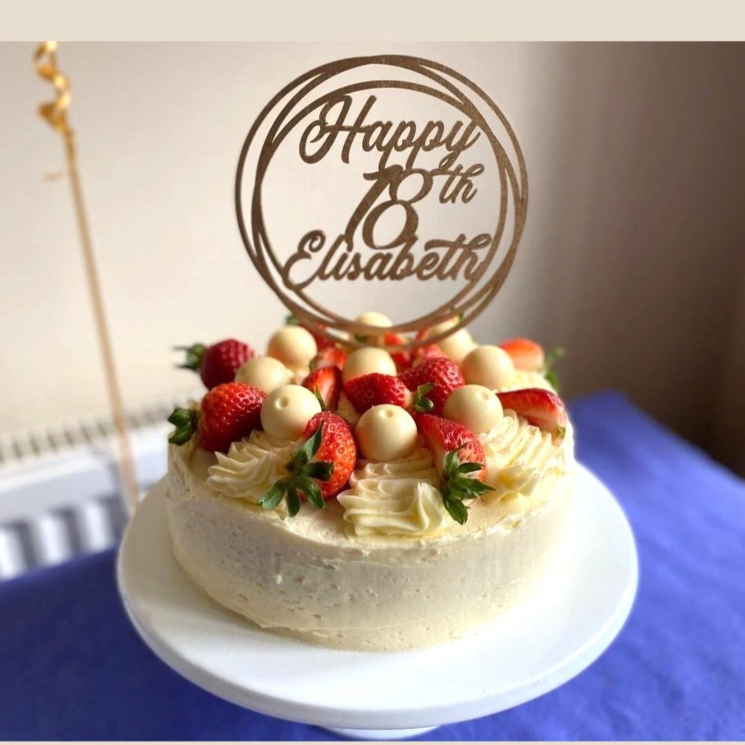 18 Cake Topper, Custom Cake Topper, Happy 18th Birthday Cake Topper ...