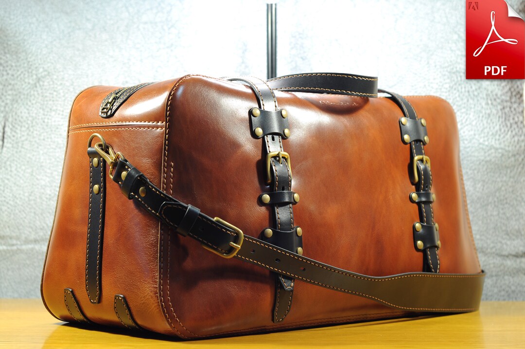 Travel Bag. Leather Travel Bag. Pattern for a Leather Bag. Pattern for ...