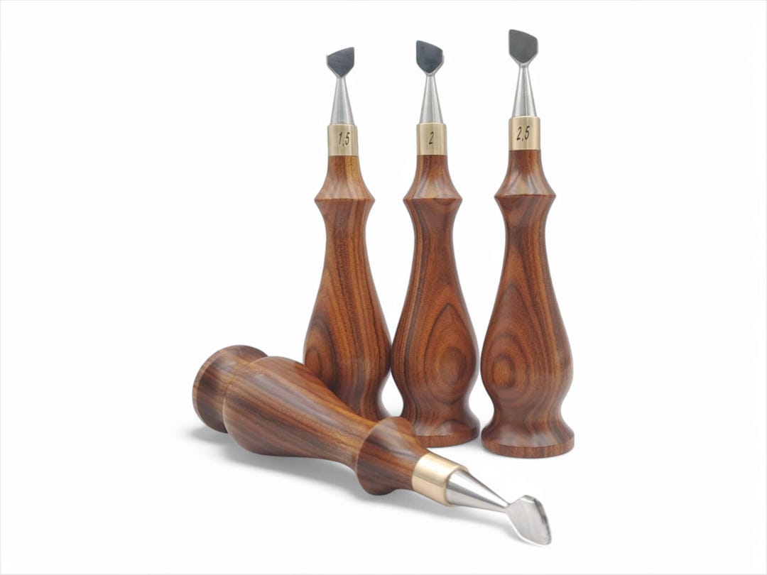Leather Edge Creaser Tool, Stainless Steel, Rosewood Handle ...