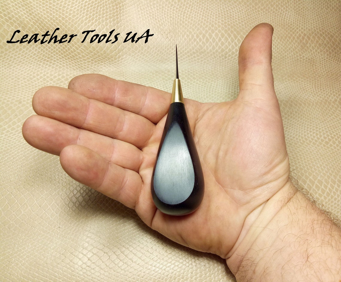 Awl with a round blade. Hardened steel awl. Awl for leather | Etsy