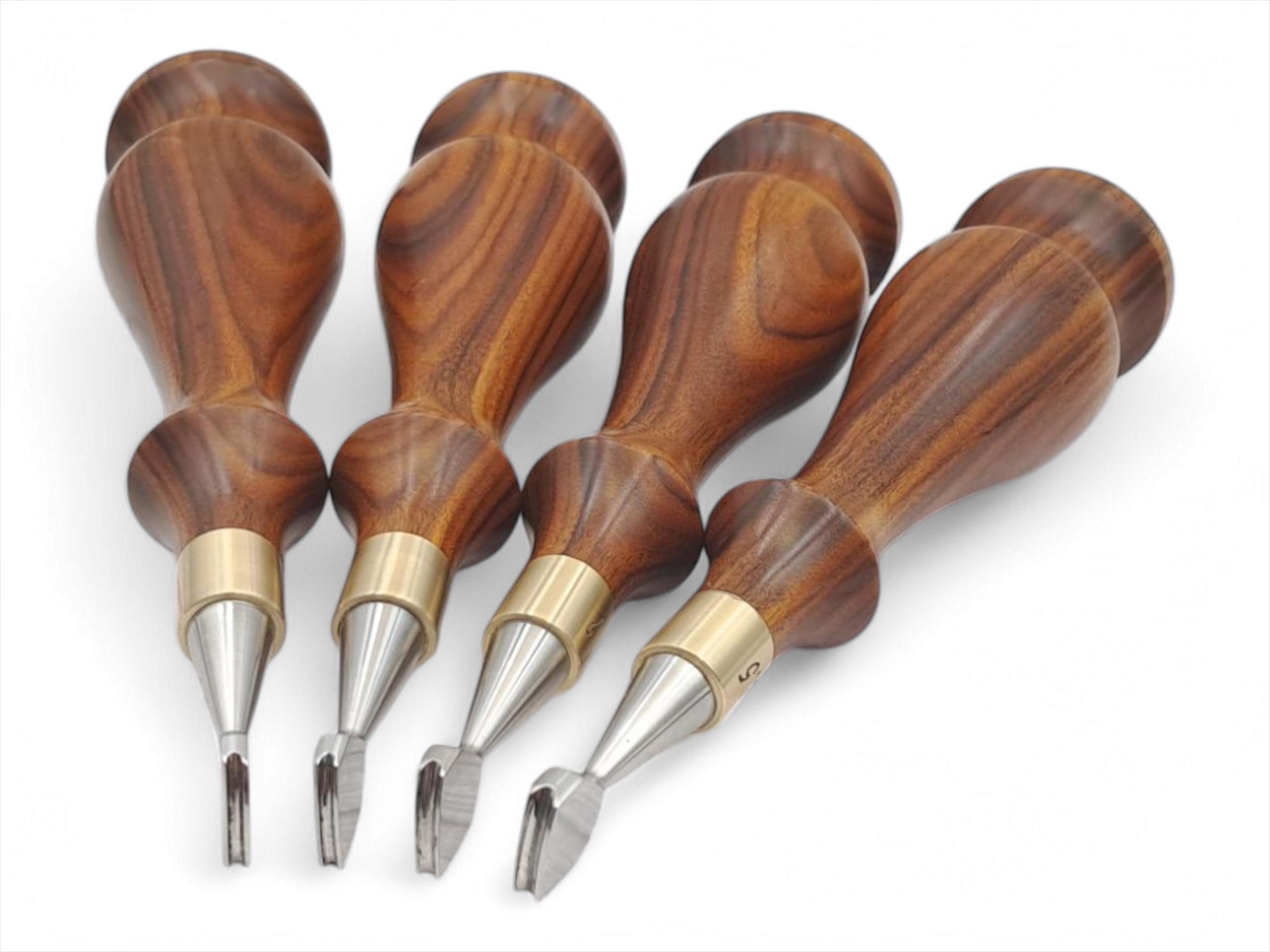 Leather Edge Creaser Tool, Stainless Steel, Rosewood Handle ...