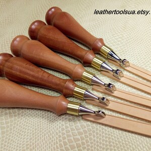 Leather Edge Creaser Tool, Stainless Steel, Rosewood Handle ...