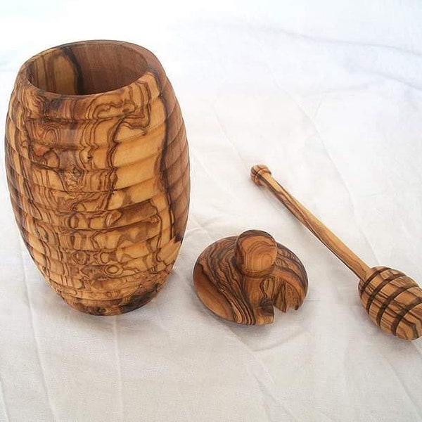 Wooden Honey Pot - Etsy
