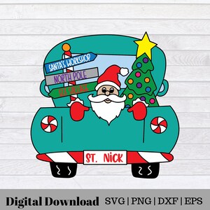 Christmas Truck SVG, Santa Truck SVG, Winter Truck Svg - Etsy