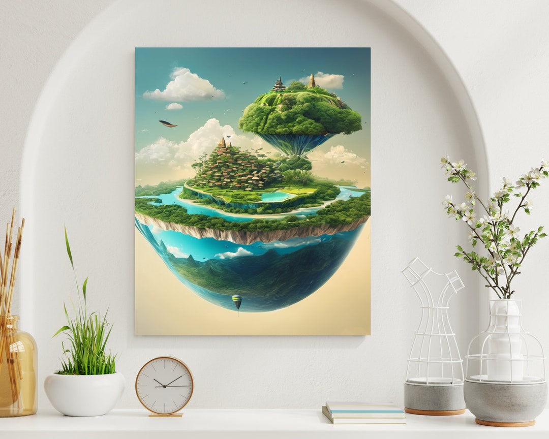 Astonished Floating Island Wall Art Printable Wall Decor Digital ...