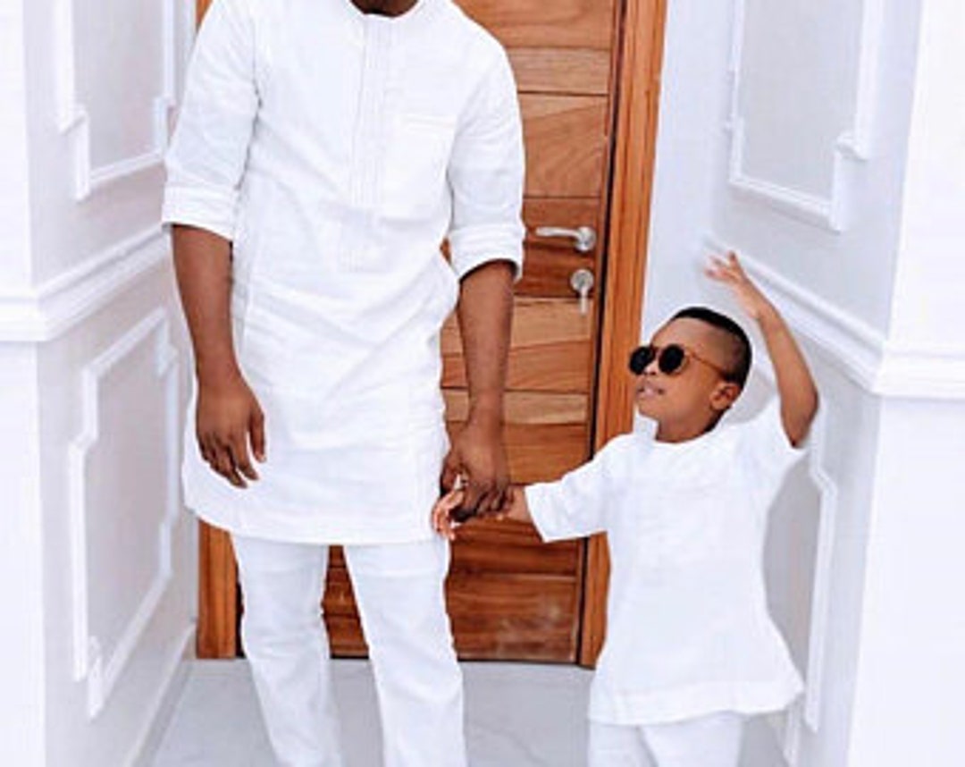 African Suit for Father and Son,african Men Clothing,white African ...