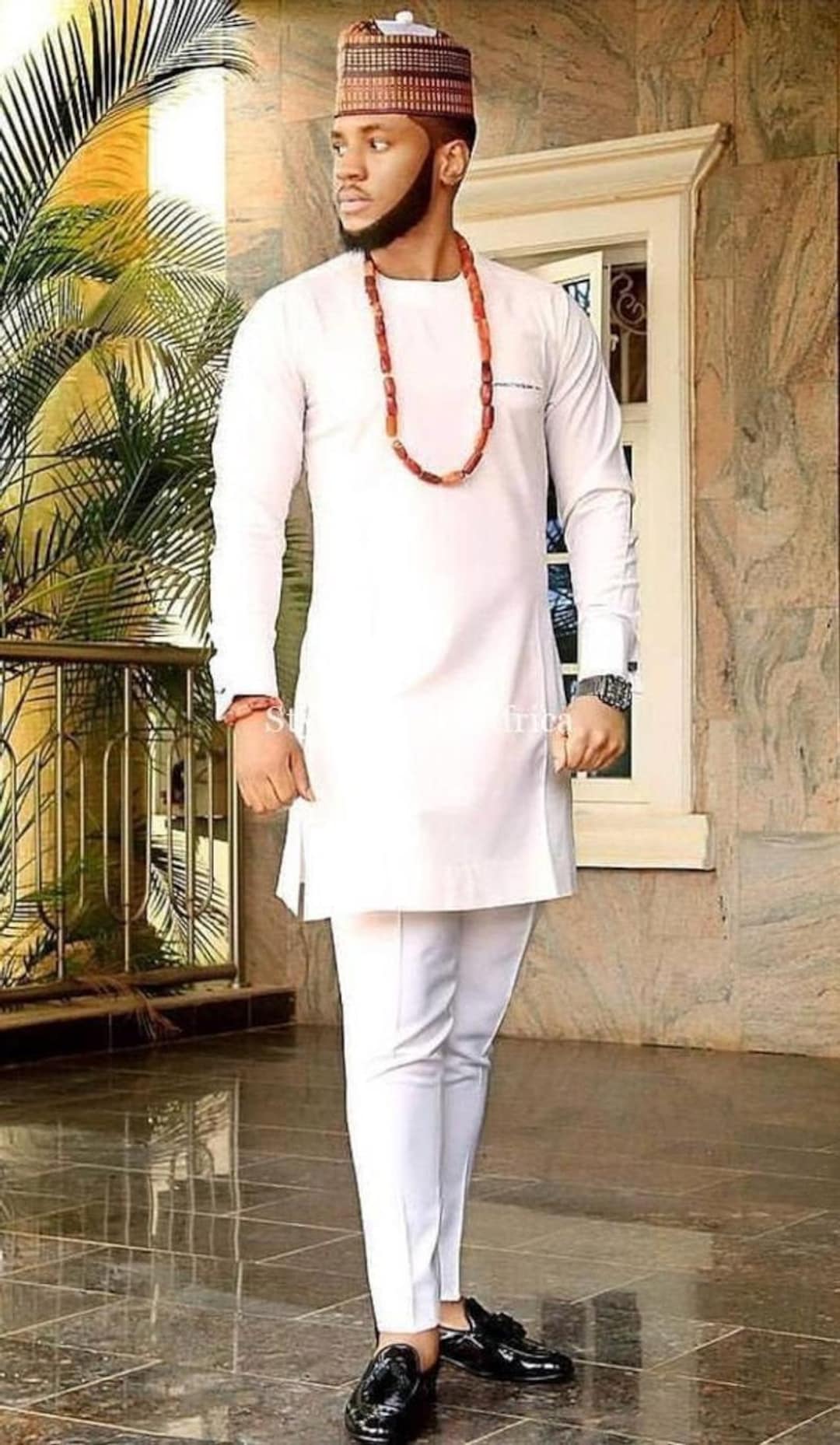 African Men Clothing, White African Dashiki, African Grooms Men ...
