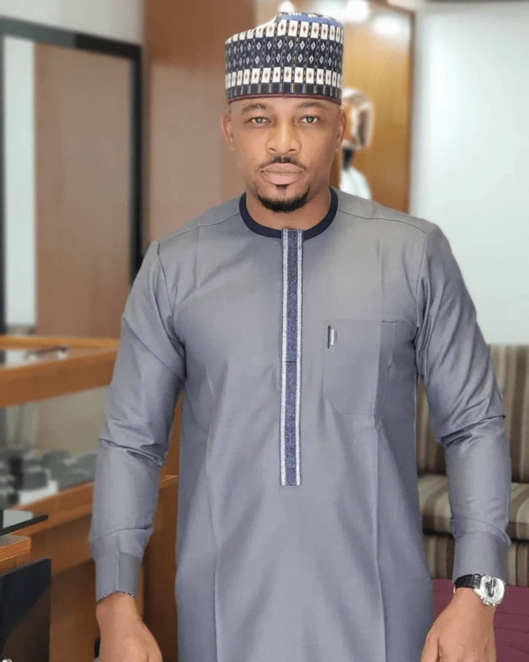Light Grey Senator Suit, African Wedding Suit, Groomsmen Suit, Grooms ...