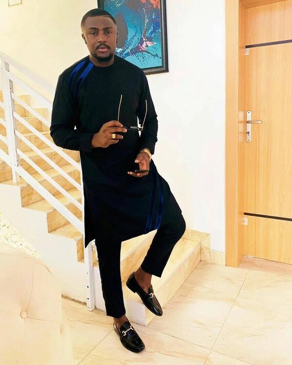 Black African Suit Senator African Men's Wear African - Etsy