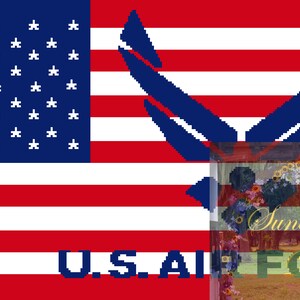 American Air Force Mashup Flag C2C AND SC BOTH! - Etsy