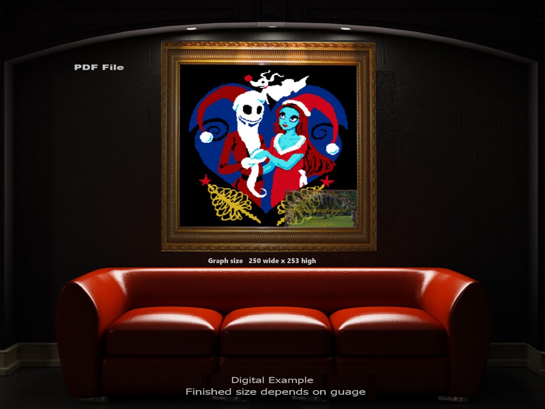 NBC Jack, Sally and Zero 250 X 253 SC/HDC Graphghan Pattern - Etsy