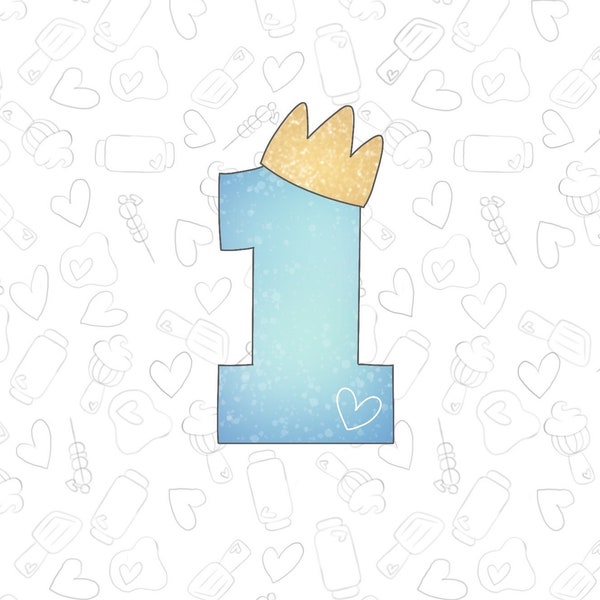Number 1 With Crown - Etsy
