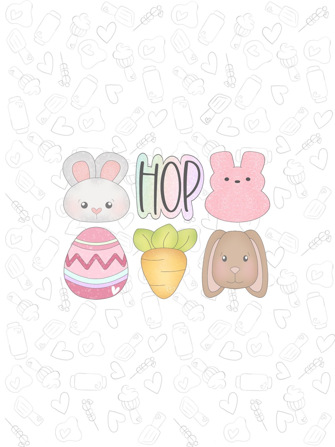 Easter Hop Collection 6 Piece Set Variety of Sizes - Etsy