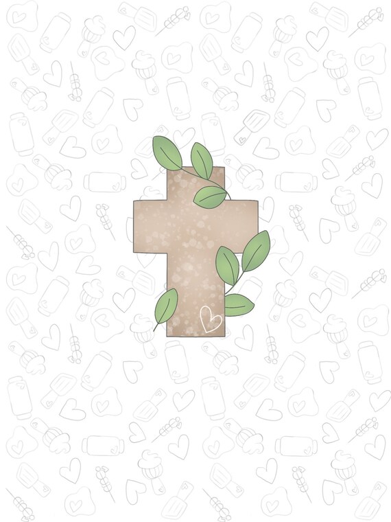 Classic Greenery Cross 2022 Cookie Cutter | Etsy