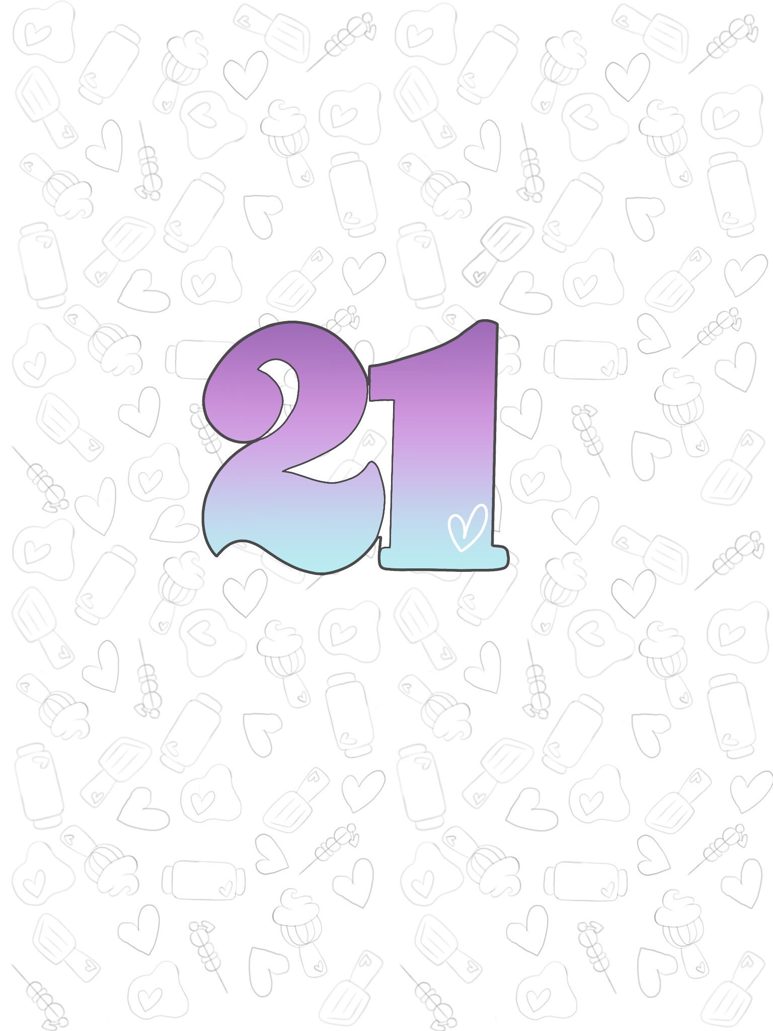 Chubby Number 21 - Etsy