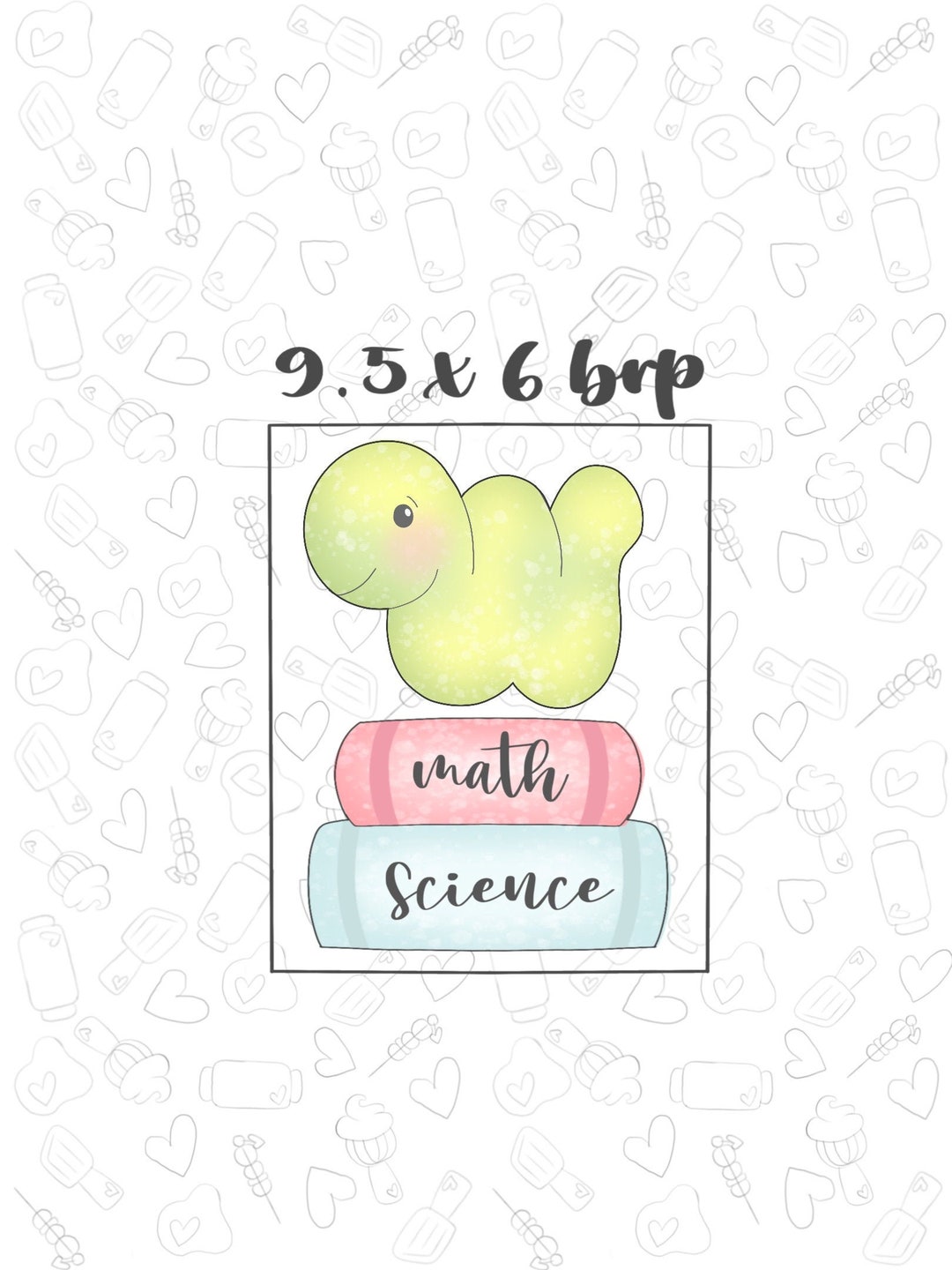 Worm Book Stack Collection Fits 9x6.5 Brp 2 Piece Set - Etsy UK