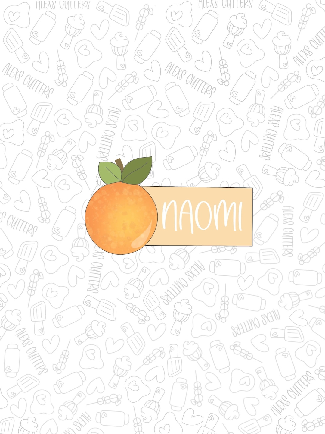 Orange Name Tag - Etsy