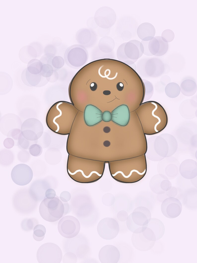 Chubby Gingerbread Man / Christmas - Etsy
