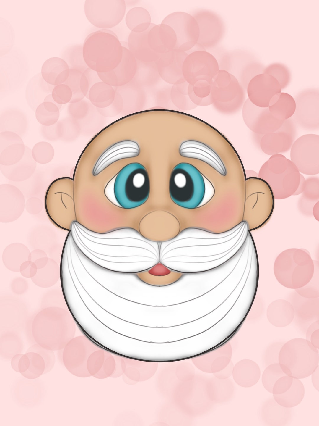 Bald Santa Cookie Cutter - Etsy