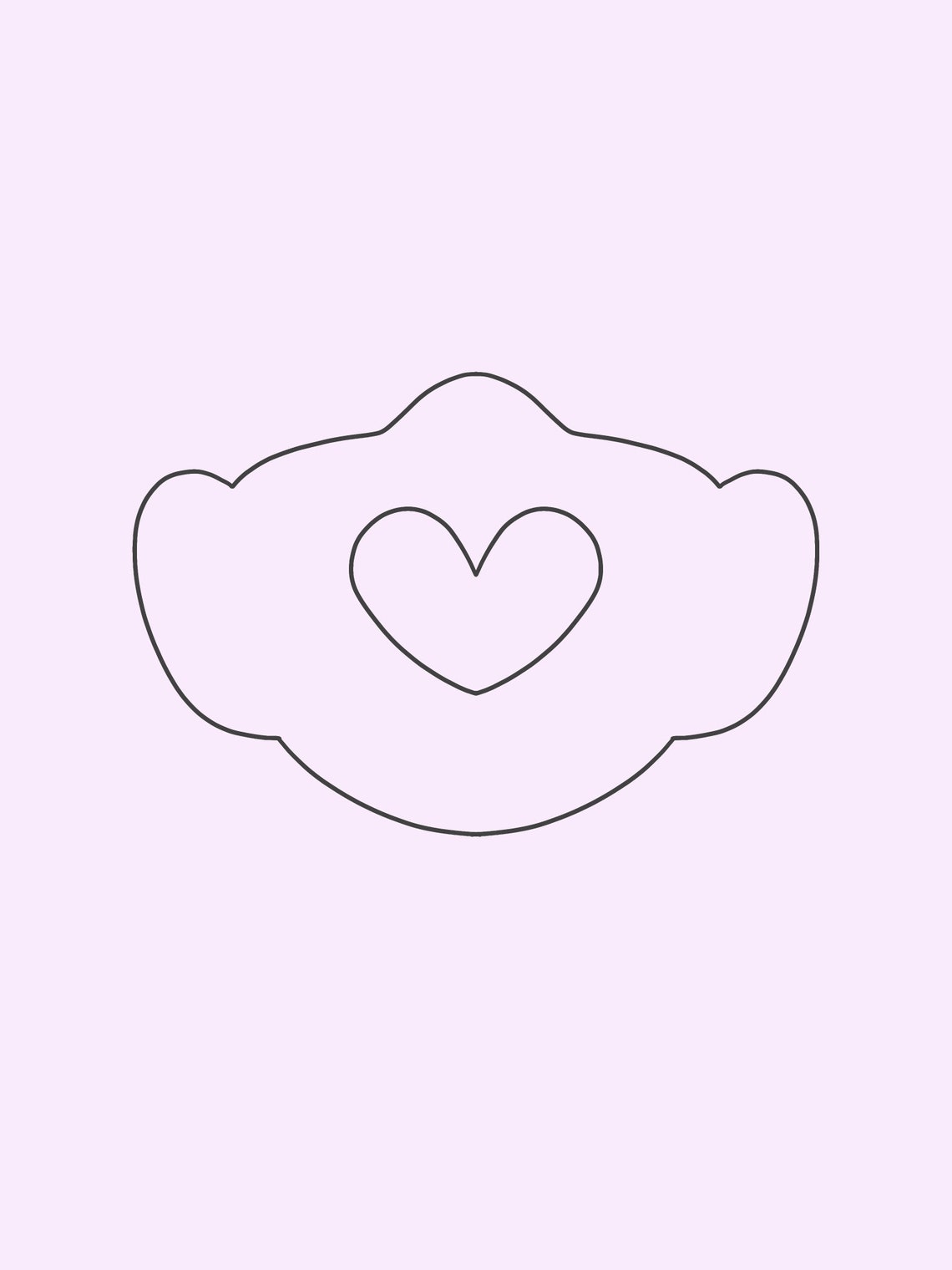 Face Mask With Heart Cutout Cookie Cutter | Etsy