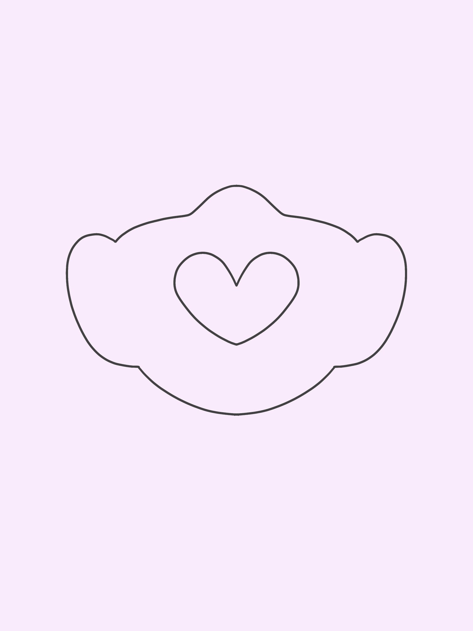 Face Mask With Heart Cutout Cookie Cutter | Etsy