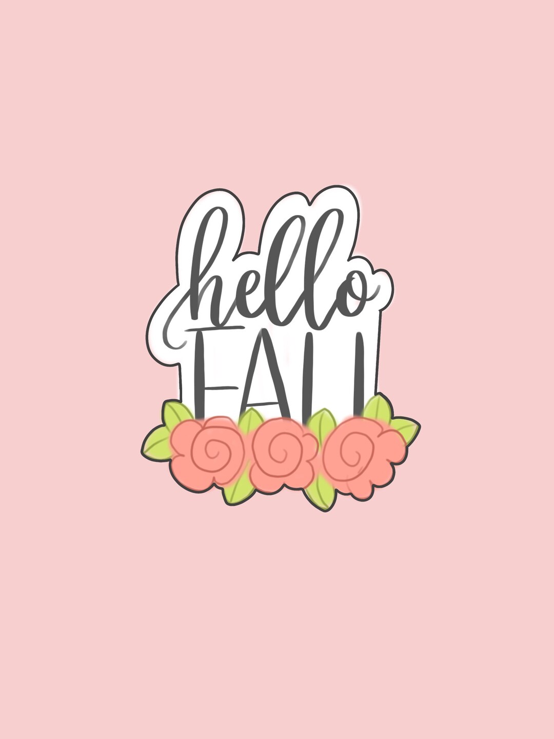 Hello Fall Floral Plaque Cookie Cutter - Etsy