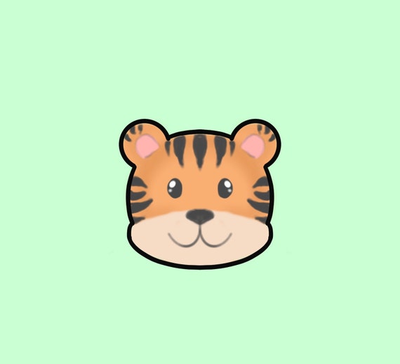 Cute Lizzy Tiger Face Cookie Cutter Animal Cutter Jungle - Etsy