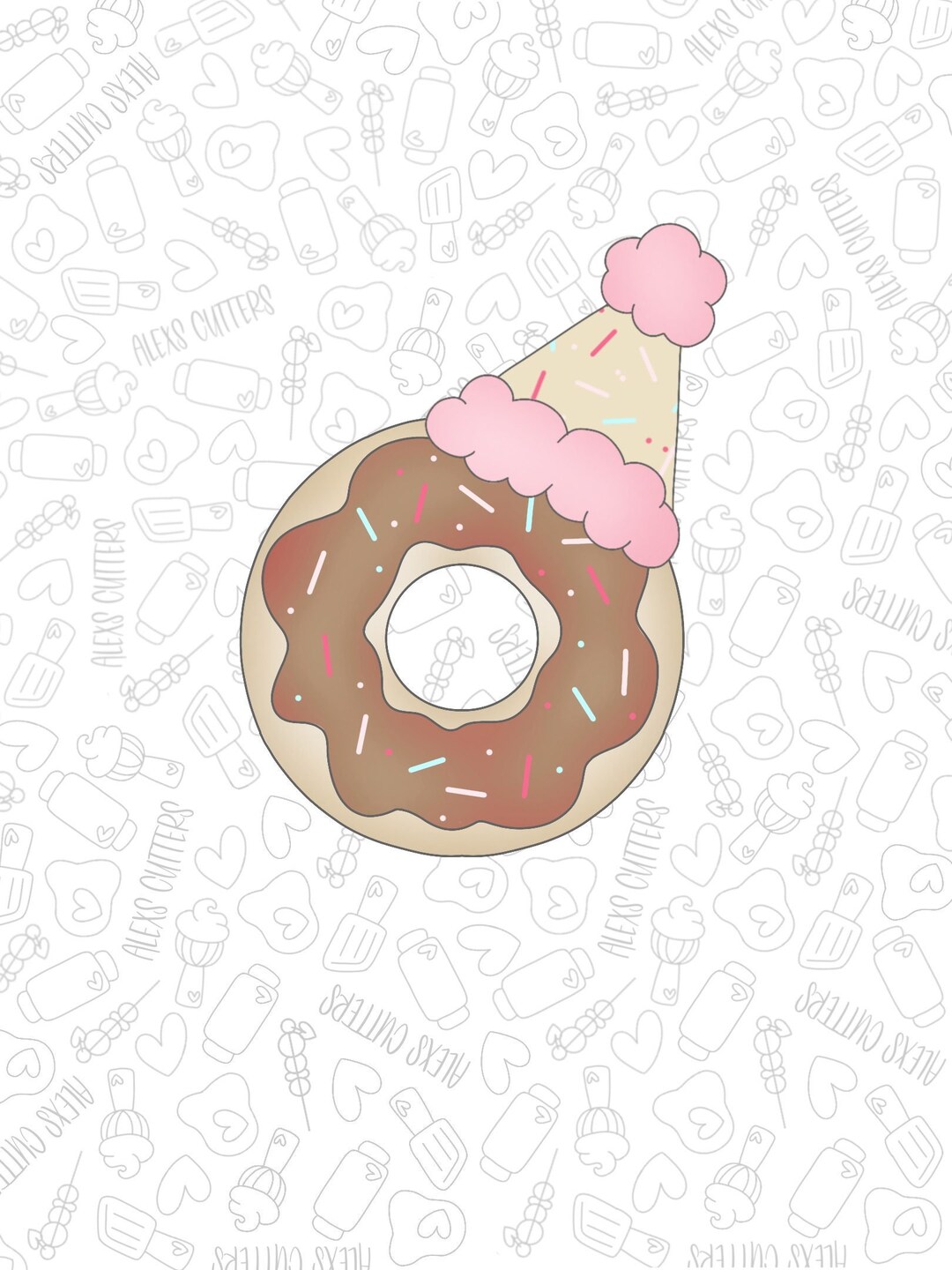 Donut Party Hat with Cutout - Etsy