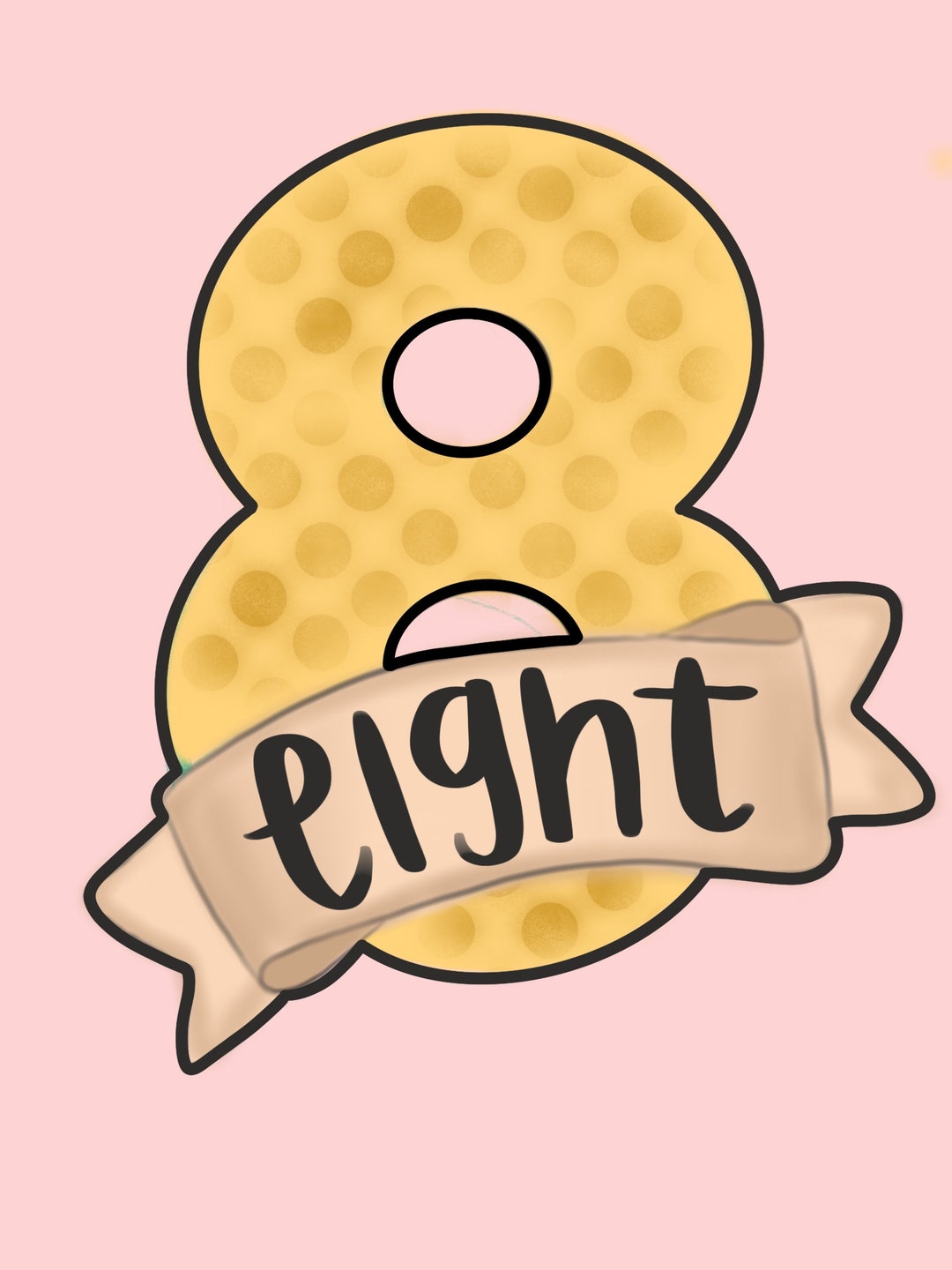 Eight With Banner Cookie Cutter - Etsy