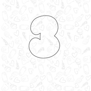 Chubby Number 3 - Etsy