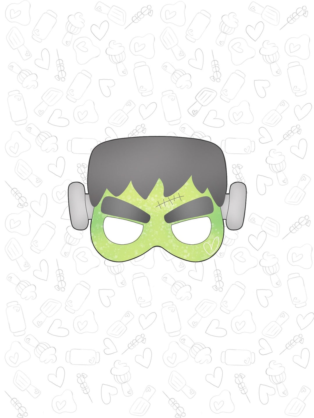 Franken Mask With or Without Eye Cutout - Etsy