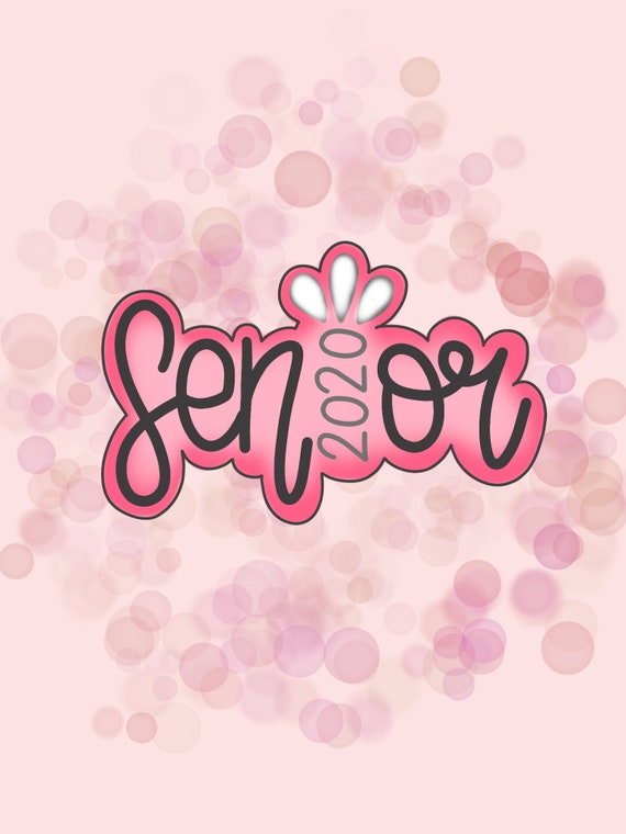 Senior Pink Plaque Cookie Cutter - Etsy