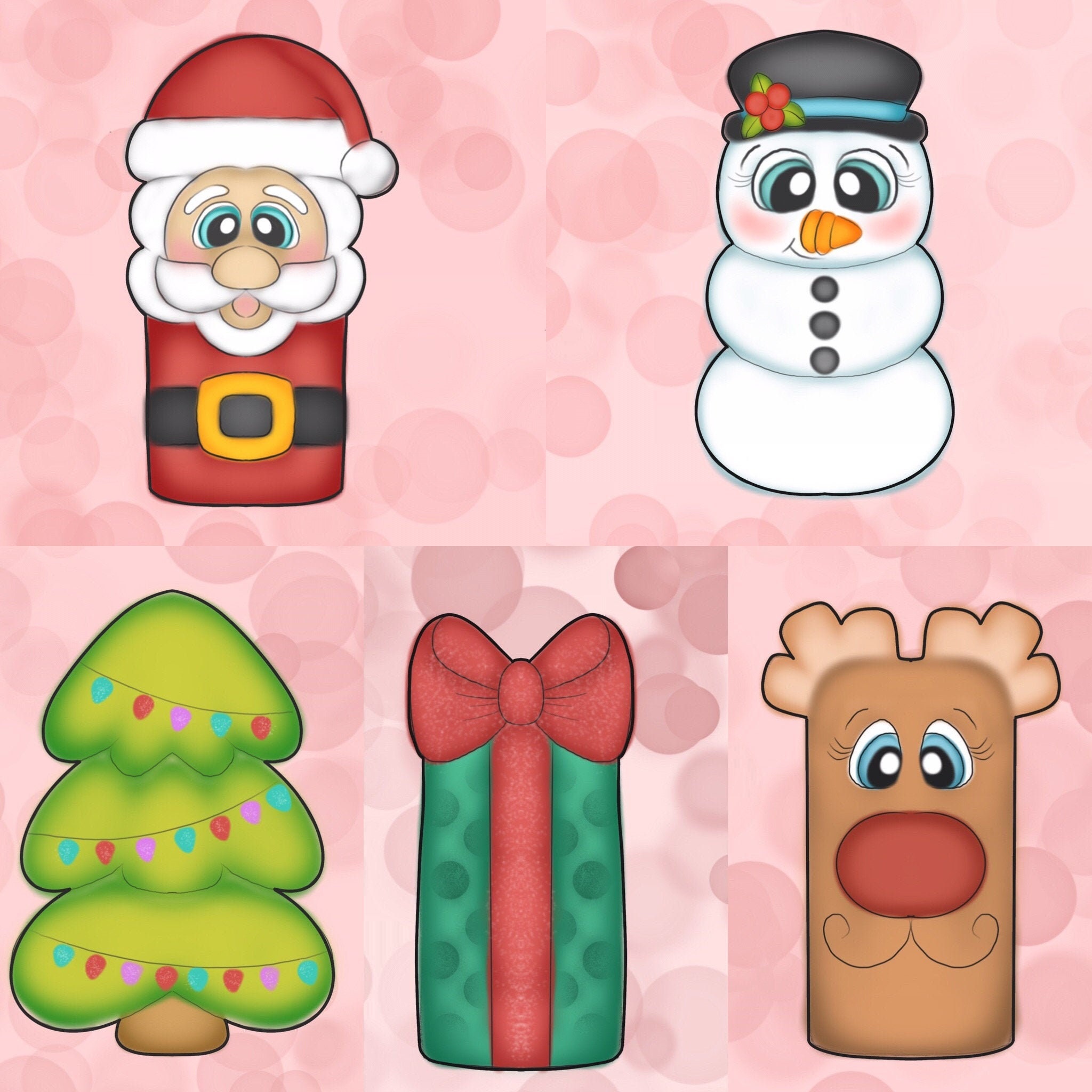 Christmas Stick Set 5 Piece Set - Etsy