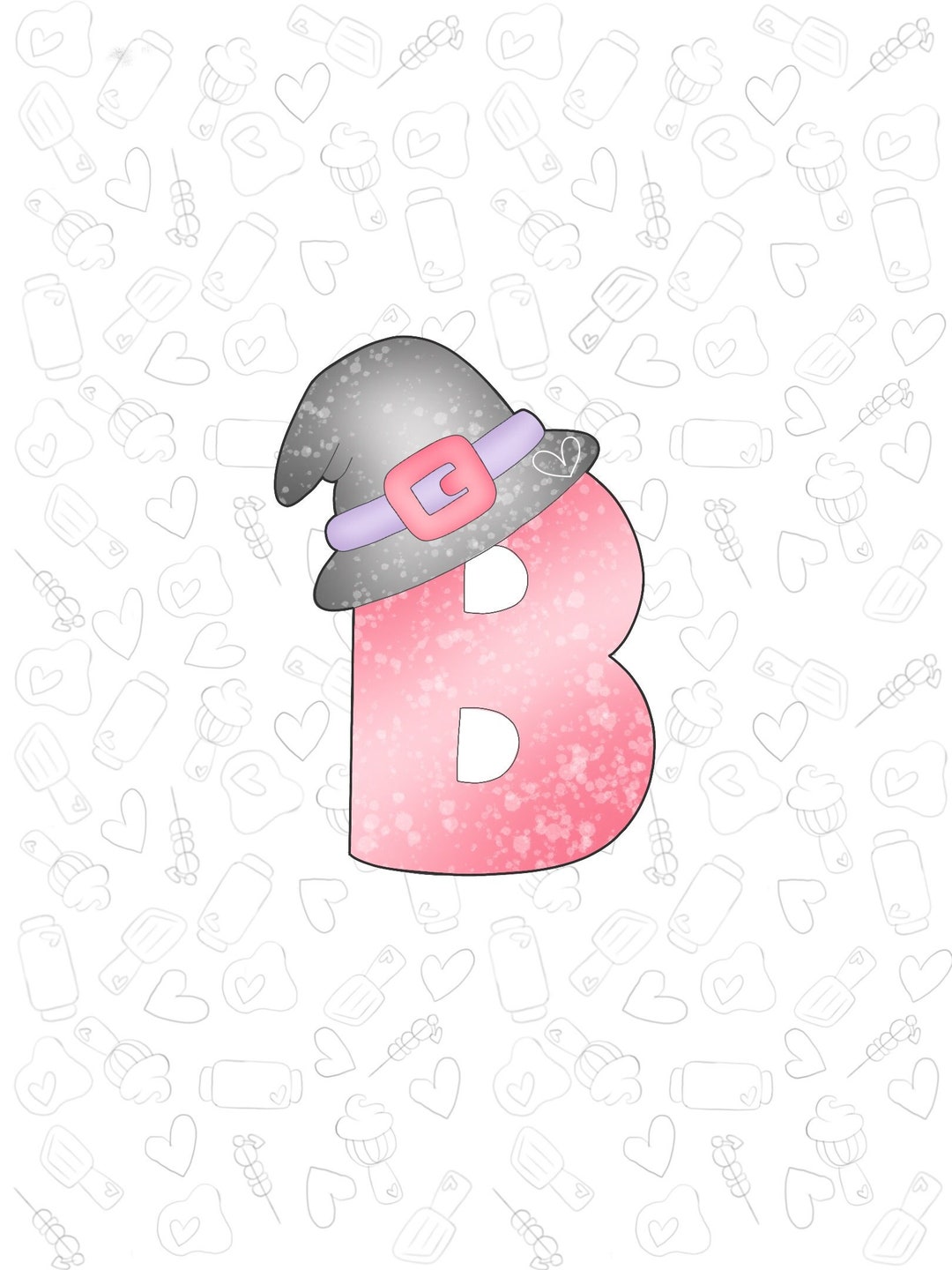 Letter B With Hat - Etsy