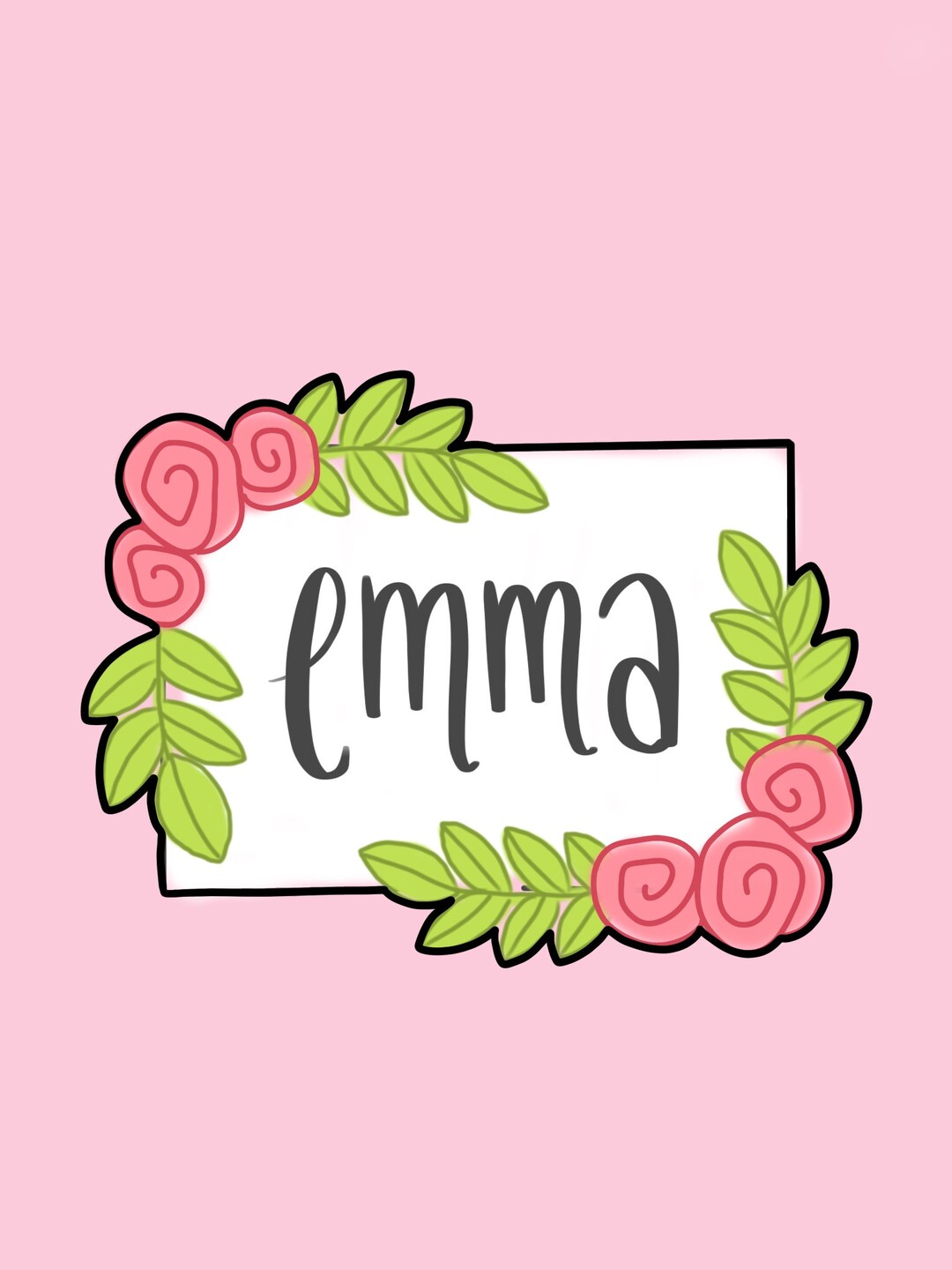 Emma Floral Plaque Cookie Cutter - Etsy