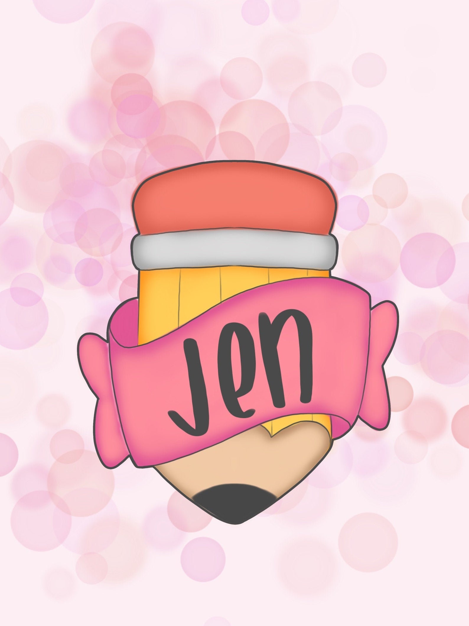 Pencil With Jen Banner Cookie Cutter - Etsy