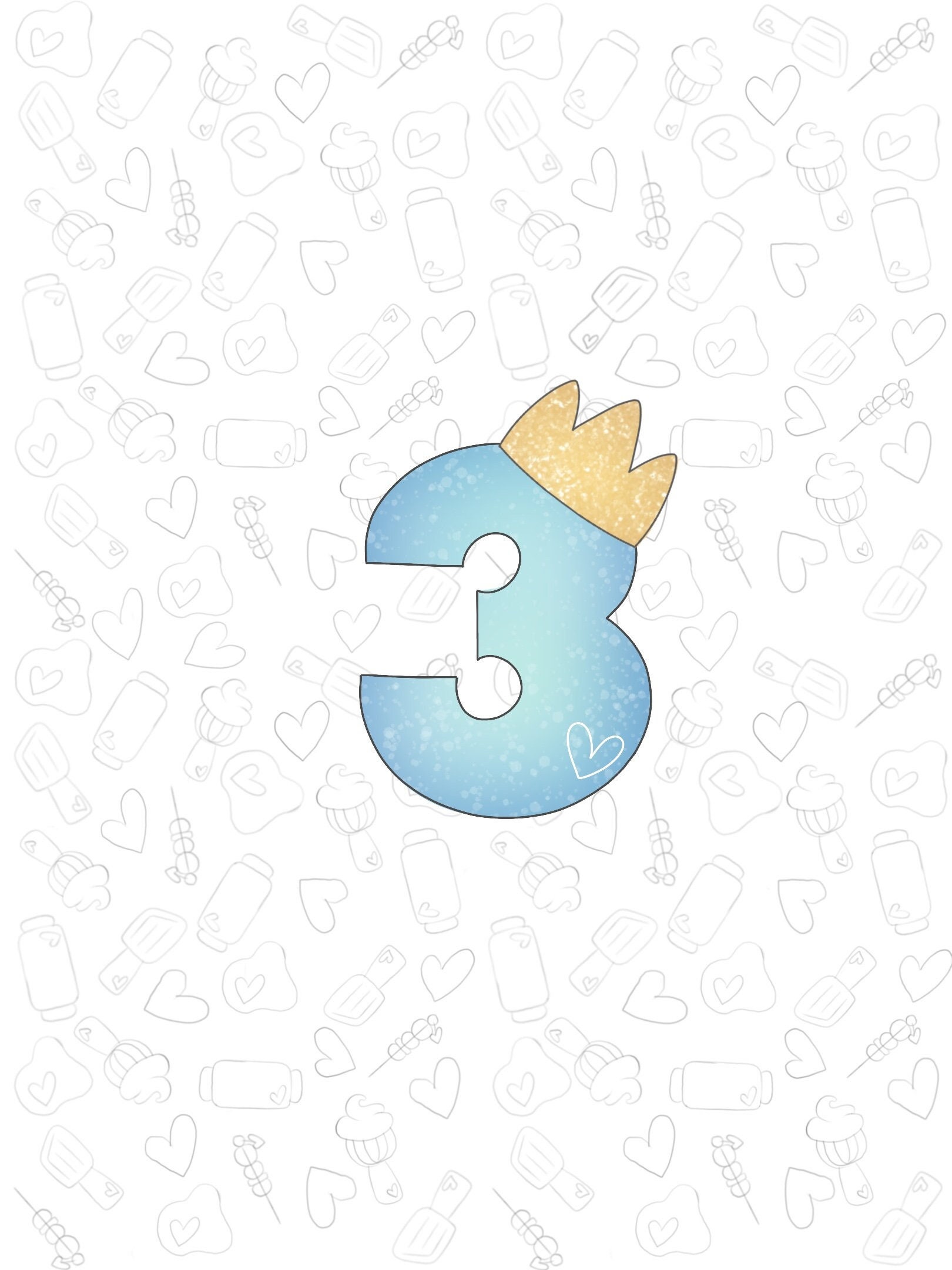 Number 3 With Crown